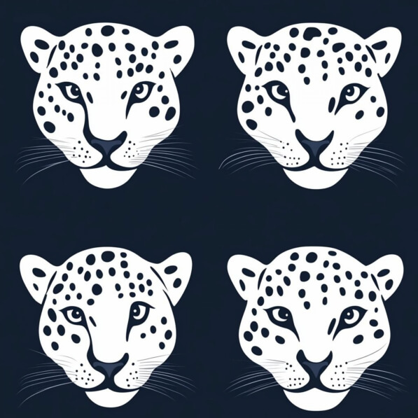 Download Stylized Leopard Heads Patterns Online - Creative Fabrica