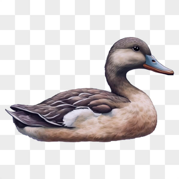 Descarga Ilustración de un pato descansando Cartoons En Línea ...
