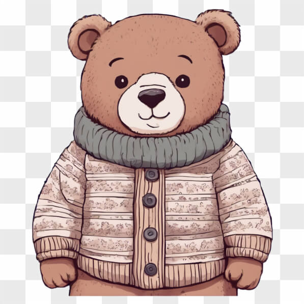 Download Adorable Cartoon Bear in a Sweater Cartoons Online - Creative ...