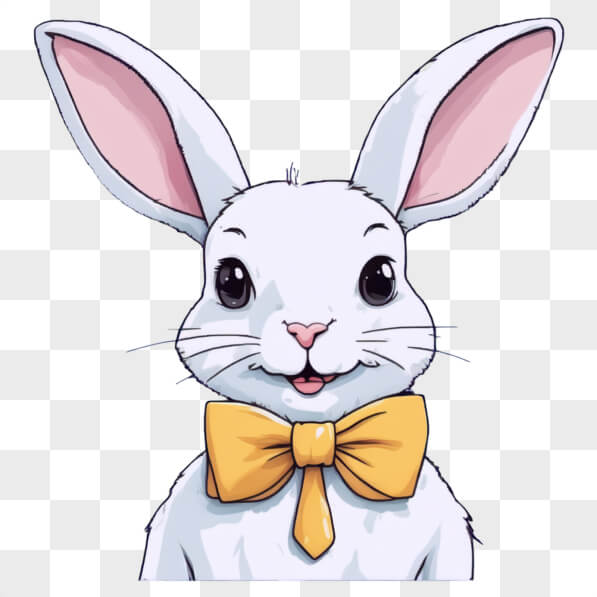 Download Animated Rabbit with Yellow Bow Tie Cartoons Online - Creative ...