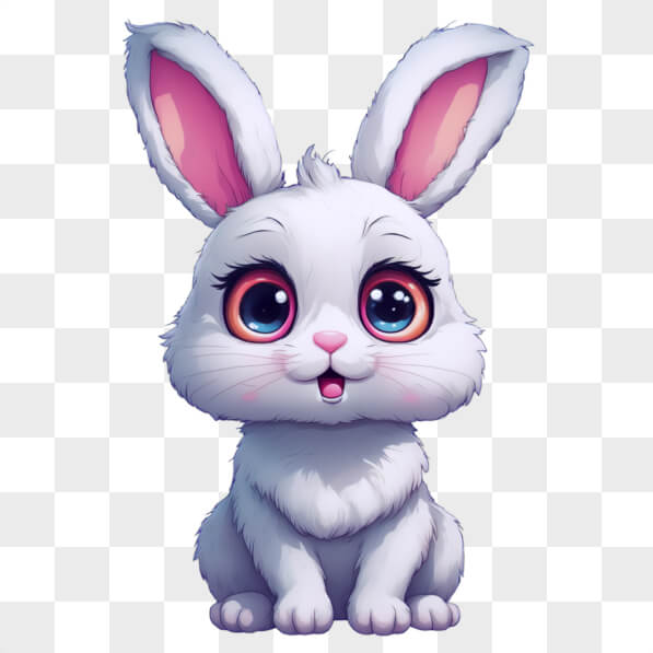 Download Cute Animated White Rabbit Cartoons Online - Creative Fabrica