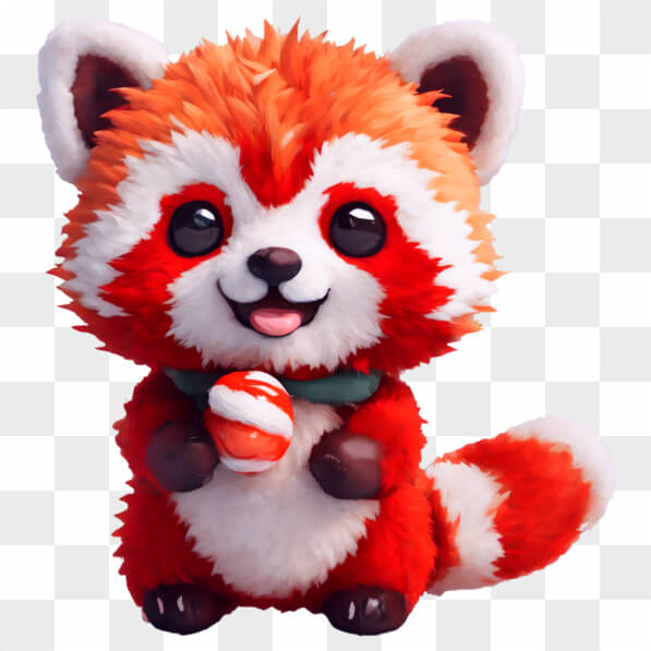 Download Kawaii Red Panda Character Holding Candy Kawaii Online ...