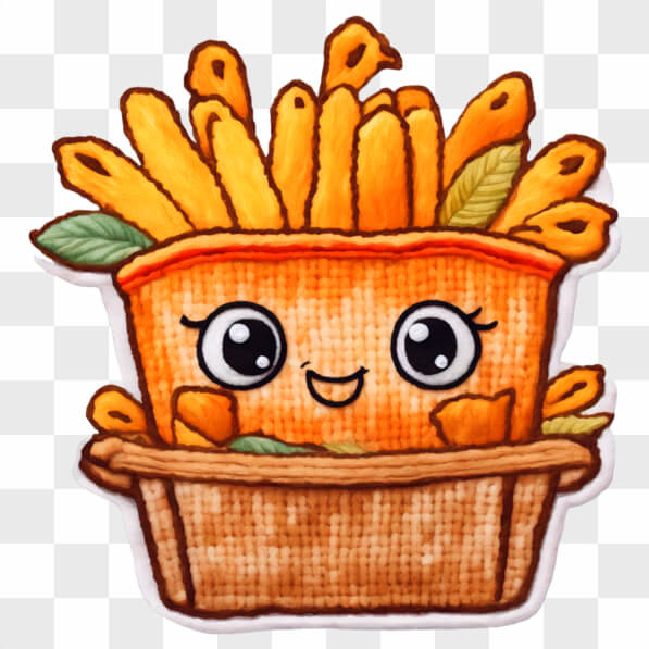 Download Kawaii French Fry Character with Smiling Face Kawaii Online ...