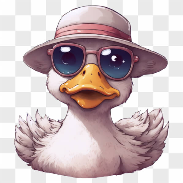 Descarga Pato de dibujos animados elegante con gafas de sol y sombrero ...