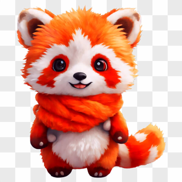 Download Kawaii Red Panda Character with Scarf Kawaii Online - Creative ...