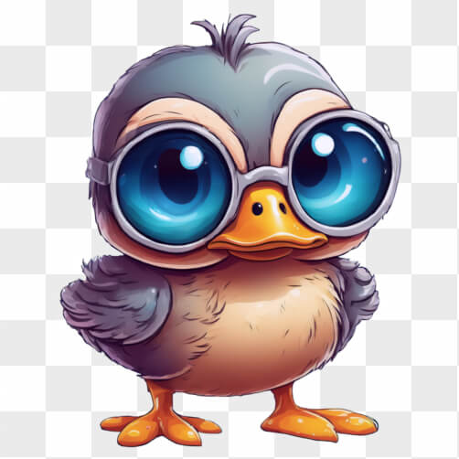 Descarga Patito de Dibujos Animados Juguetón con Gafas Cartoons En ...