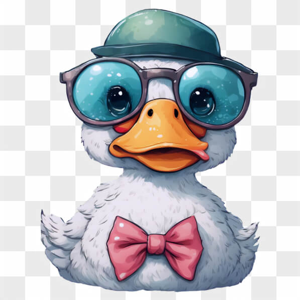 Descarga Pato de caricatura con gafas y sombrero Cartoons En Línea ...