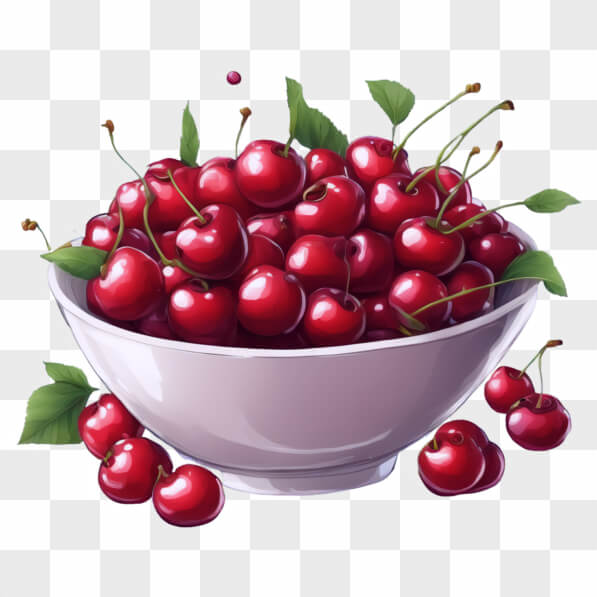 Download Bowl of Fresh Cherries Cartoons Online - Creative Fabrica