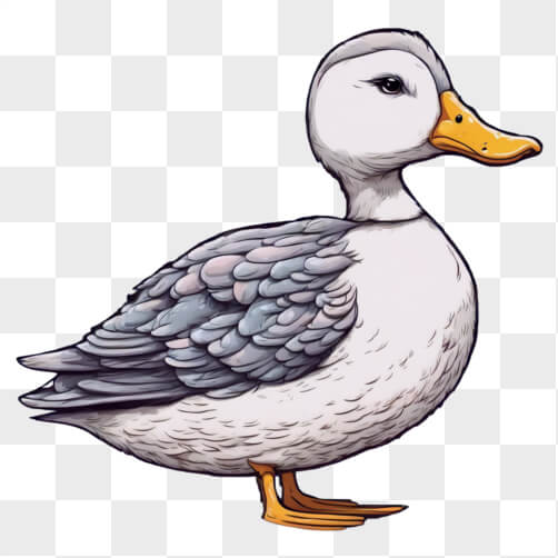 Download Illustration of a Colorful Duck Cartoons Online - Creative Fabrica