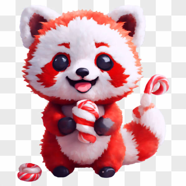 Download Kawaii Red Panda Character Holding Candy Kawaii Online ...