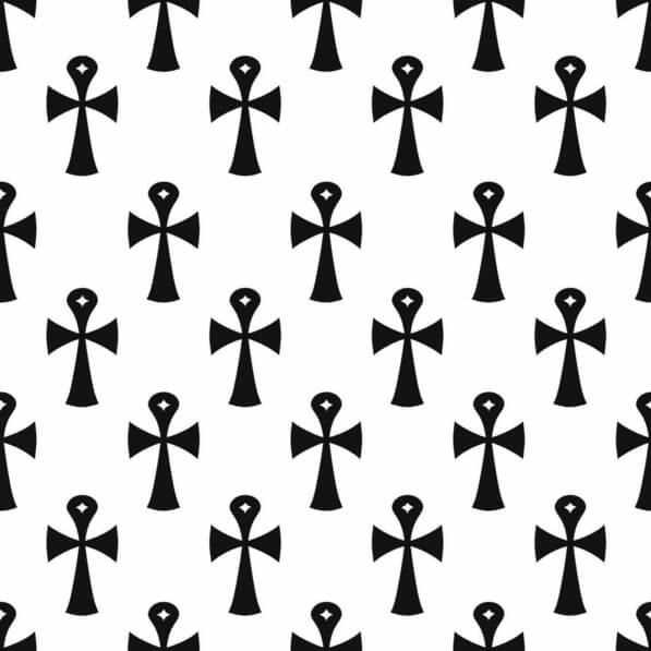 Download Pattern of Black Ankh Symbols on White Background Patterns ...