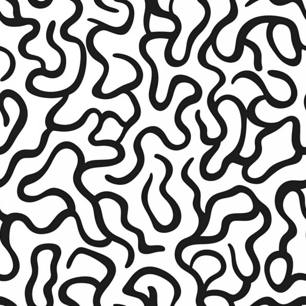 Descarga Líneas onduladas negras abstractas sobre fondo blanco Patrones ...