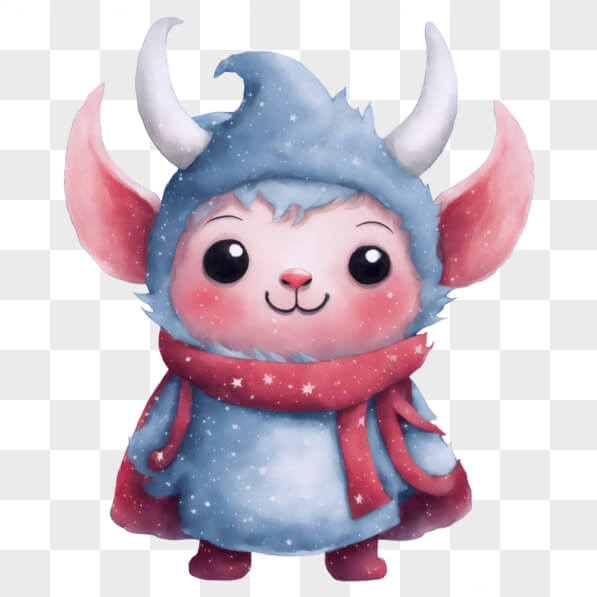 Download Whimsical Cartoon Character in Blue Cloak Cartoons Online ...