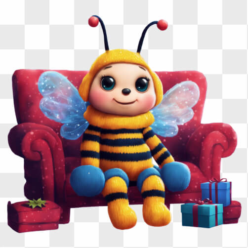 Download Cartoon Bee with Glasses and Flowers at Microscope Cartoons ...