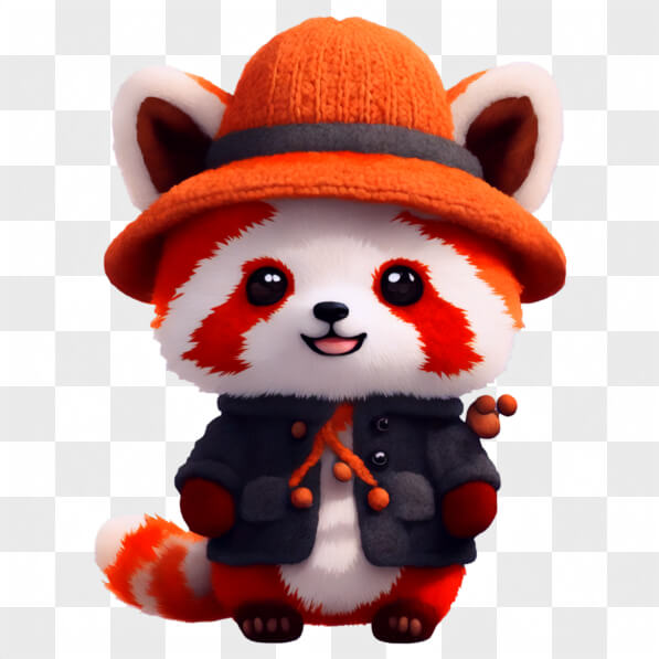 Download Kawaii Red Panda Character in Cozy Outfit Kawaii Online ...