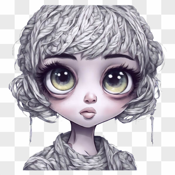 Download Stylized Character with Braided Hair Cartoons Online ...