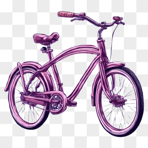 Download Vintage Roze Fiets Cartoons online op Creative Fabrica