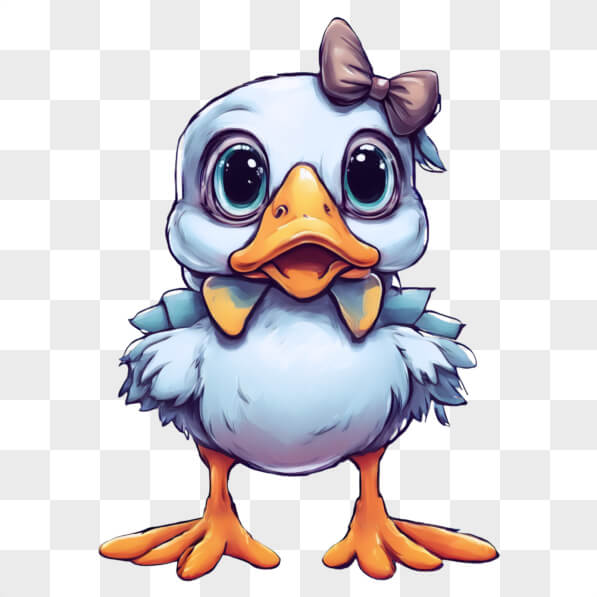 Descarga Patito de dibujos animados lindo con moño Cartoons En Línea ...