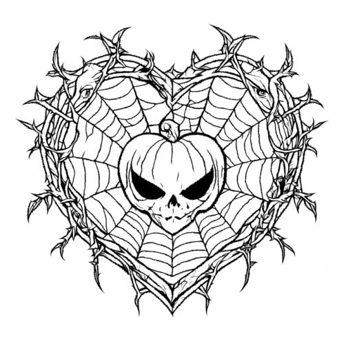 Download Whimsical Heart-Shaped Cloud Illustration Coloring pages ...