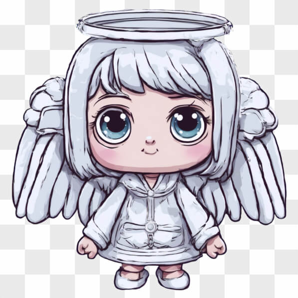 Descarga Personaje de ángel chibi Cartoons En Línea - Creative Fabrica