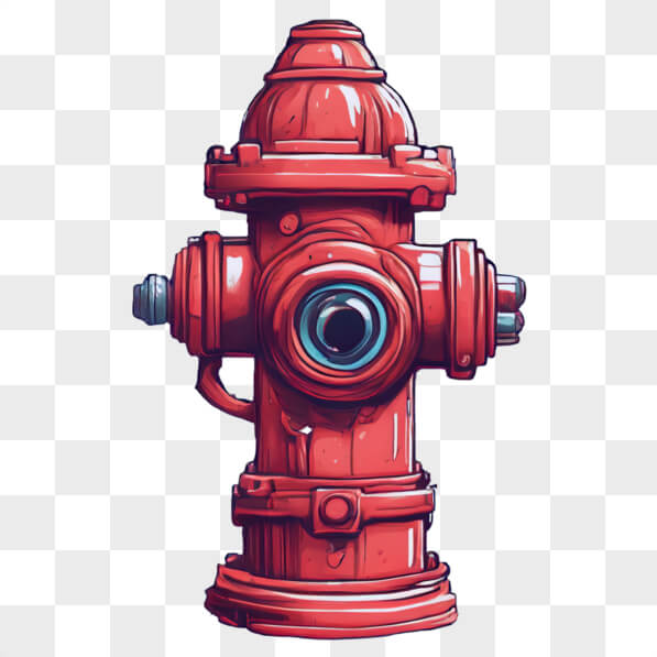 Download Vibrant Red Fire Hydrant Cartoons Online - Creative Fabrica