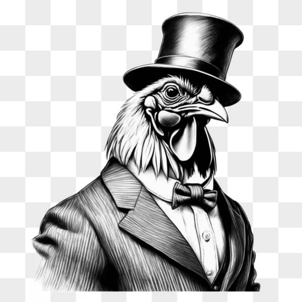 Download Sophisticated Chicken in a Suit and Top Hat Sketches Online ...