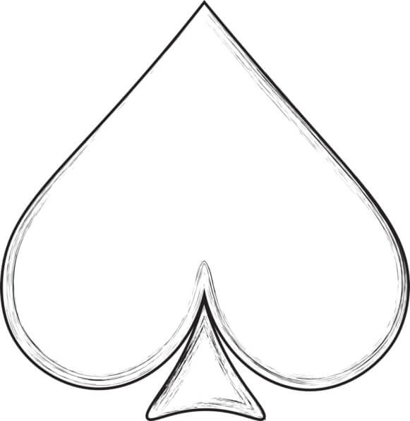 Download Outlined Spade Symbol Frames Online - Creative Fabrica