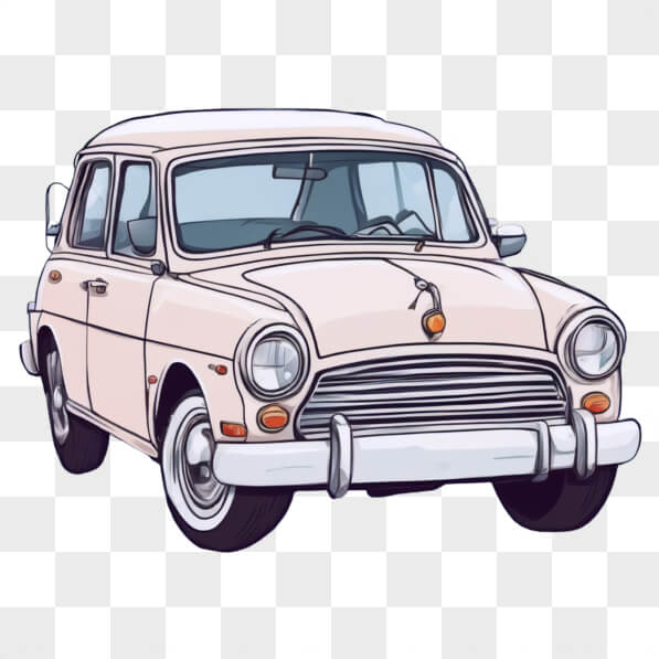 Download Vintage Pink Car Cartoons Online - Creative Fabrica