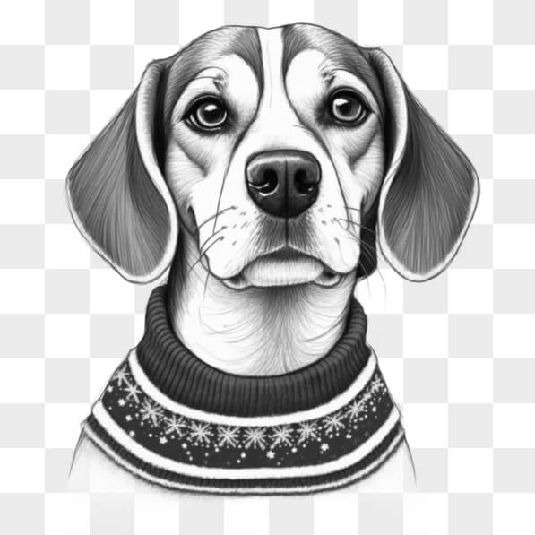 Descarga Perro Beagle en suéter Bocetos En Línea - Creative Fabrica