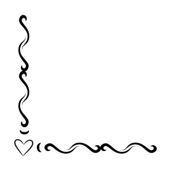 Download Decorative Border Design with Heart Symbol Borders & Corners ...