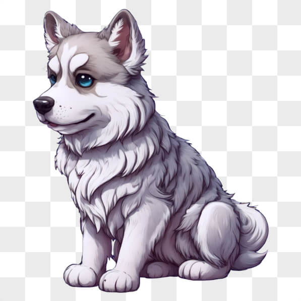 Download Stylized Cartoon Dog with Fluffy Fur Cartoons Online ...