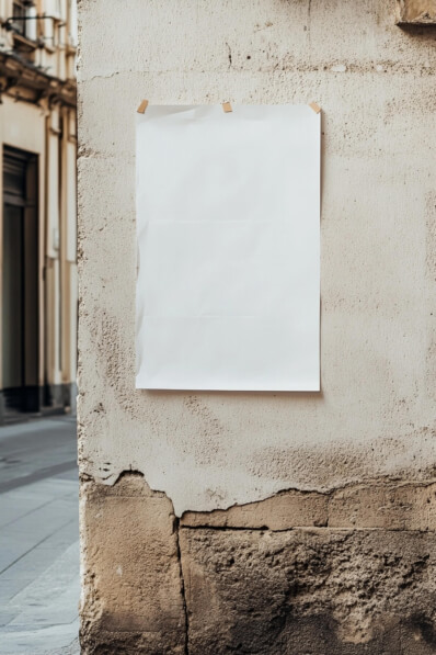 Download Blank Poster on Urban Wall Mockups Online - Creative Fabrica