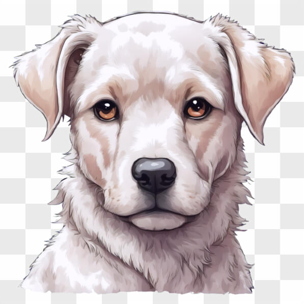 Download White Dog Portrait Cartoons Online - Creative Fabrica