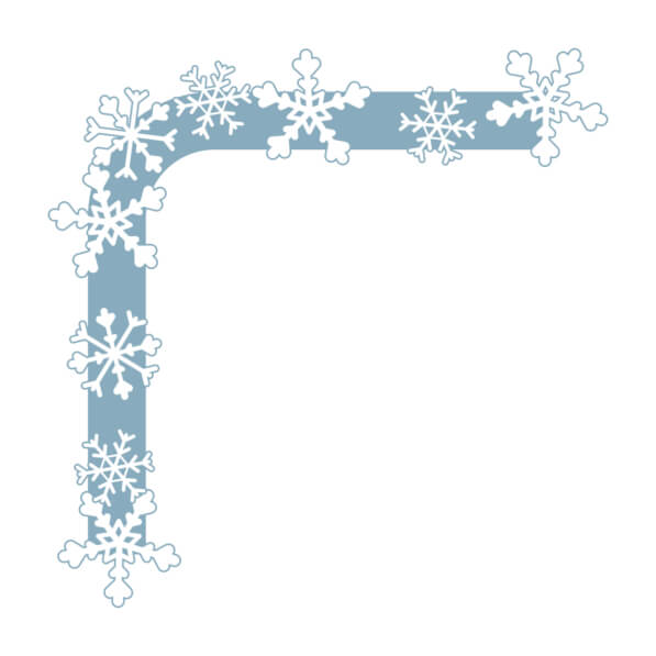 Download Winter-themed decorative corner with snowflakes Borders ...