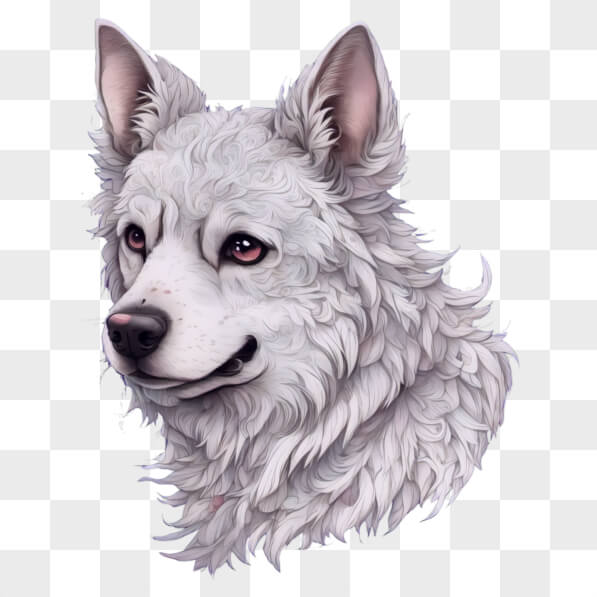 Descarga Retrato de perro blanco esponjoso Cartoons En Línea - Creative ...