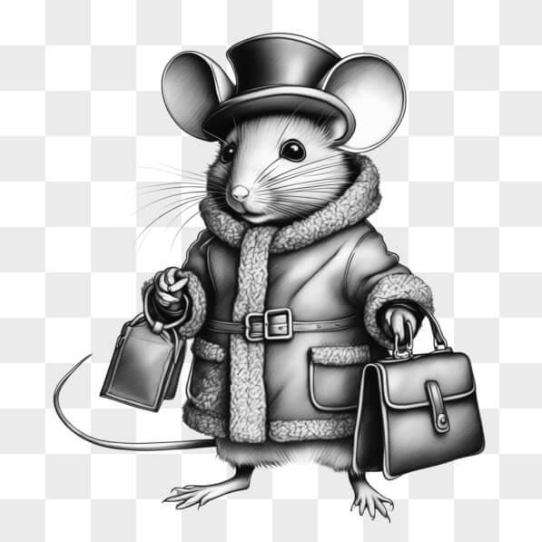 Download Dapper Mouse Character in a Coat and Top Hat Sketches Online ...