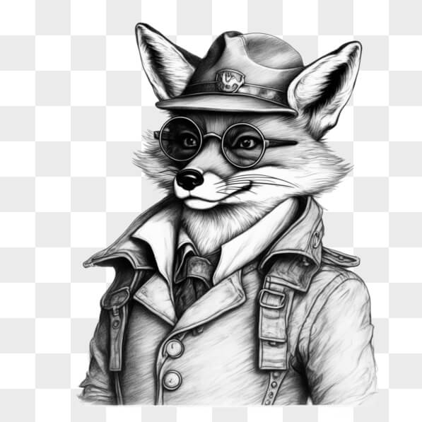 Download Anthropomorphic Fox in Military Attire Sketches Online ...