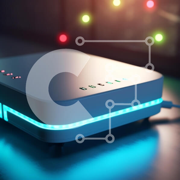 Download Modern Wireless Router with Ambient Lighting Stockphotos ...