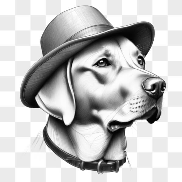 Download Stylized Dog Illustration with Hat Sketches Online - Creative ...