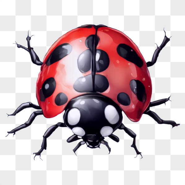 Download Colorful Ladybug with Red Shell and Black Spots Cartoons ...