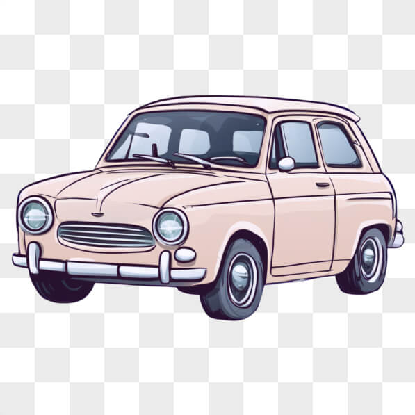 Download Vintage Pink Car Cartoons Online - Creative Fabrica