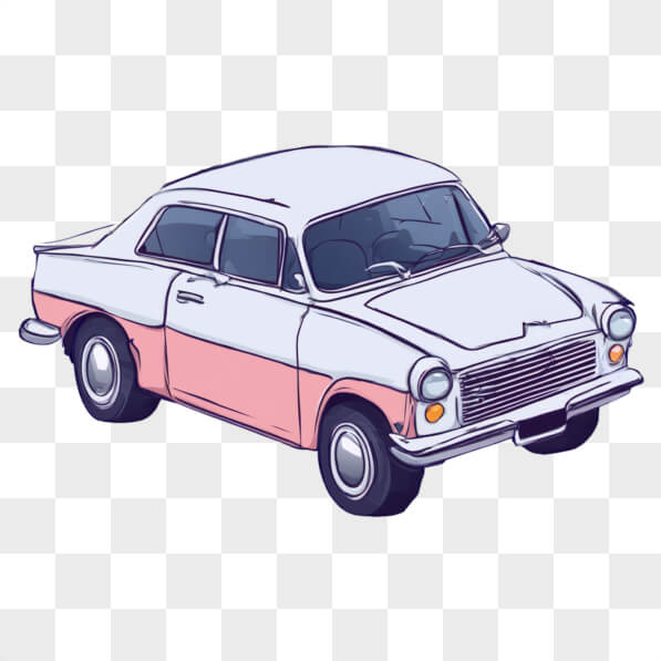 Baixe Carro Vintage com Esquema de Cores Pastel Cartoons - Creative Fabrica