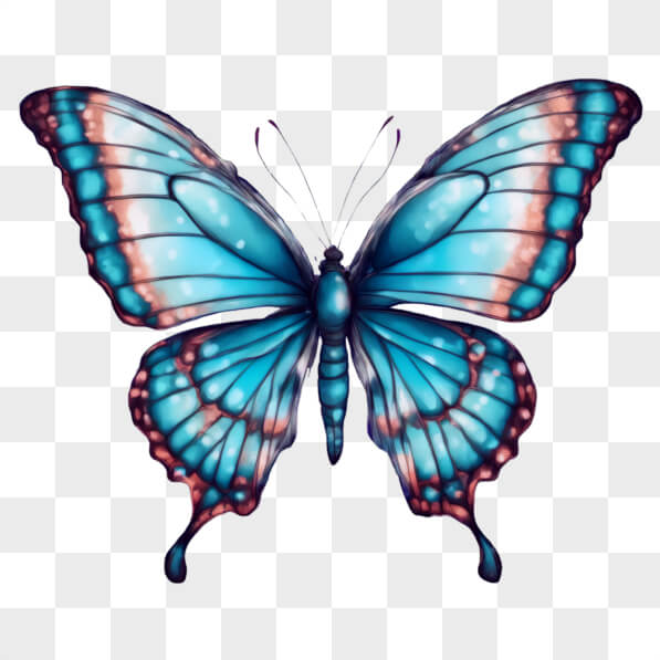Download Vibrant Blue Butterfly Cartoons Online - Creative Fabrica