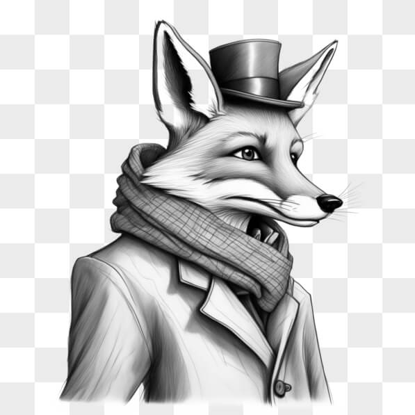 Download Stylized Fox Character in Formal Attire Sketches Online ...