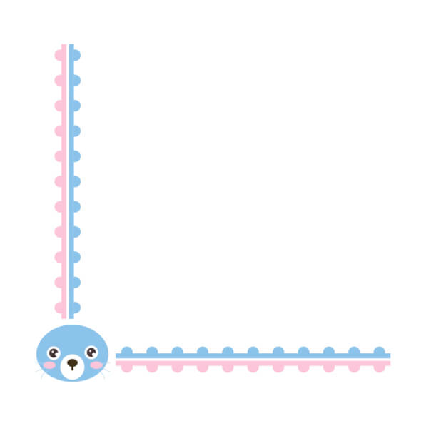 Download Whimsical Decorative Corner Design with Animal Face Borders ...