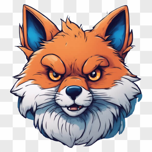 Download Illustrated Fox with Intense Expression Cartoons Online ...