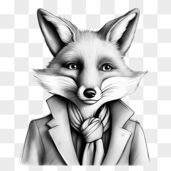 Download Stylized Fox Character in Formal Attire Sketches Online ...