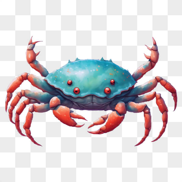 Download Stylized Blue Crab Cartoons Online - Creative Fabrica