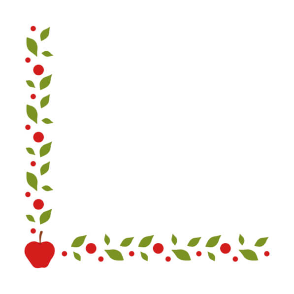 Download Decorative Border with Apples and Leaves Borders & Corners ...