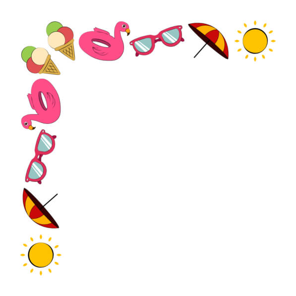 Download Summer Vibes Decorative Border Borders & Corners Online ...